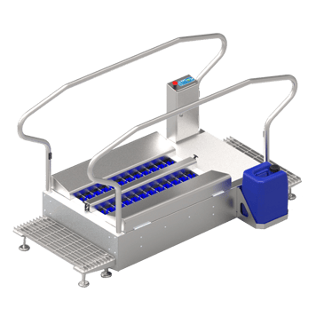 Automated Footwear Sanitizing and Boot Scrubbing Technology