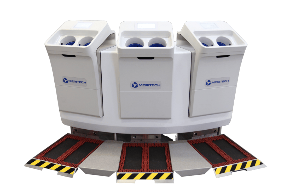 Automated Footwear Sanitizing and Boot Scrubbing Technology