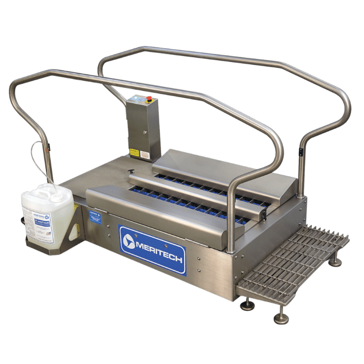 Automated Footwear Sanitizing and Boot Scrubbing Technology