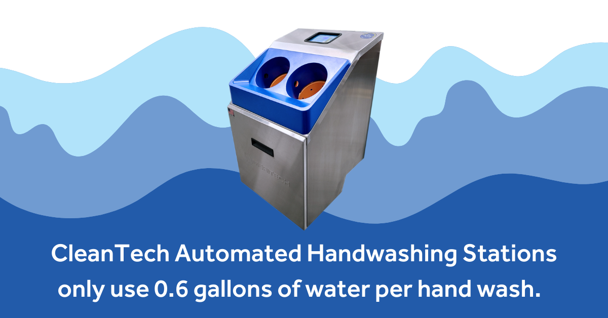 Saving water each hand wash with CleanTech® Handwashing Stations